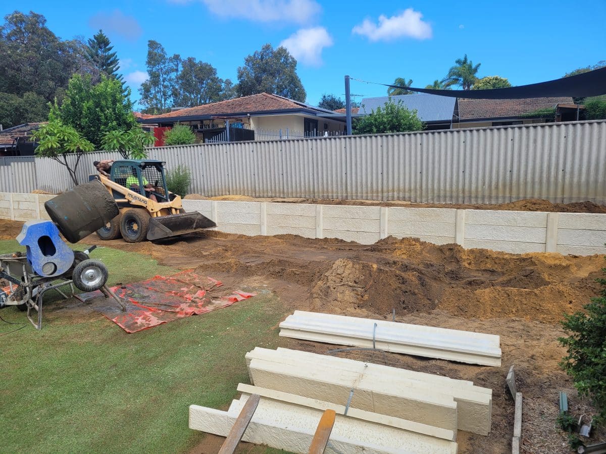 Panel and Post Retaining Walls Perth | Installation Specialists ...