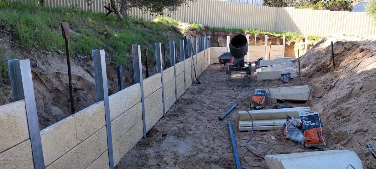 Panel and Post Retaining Walls Perth | Installation Specialists ...